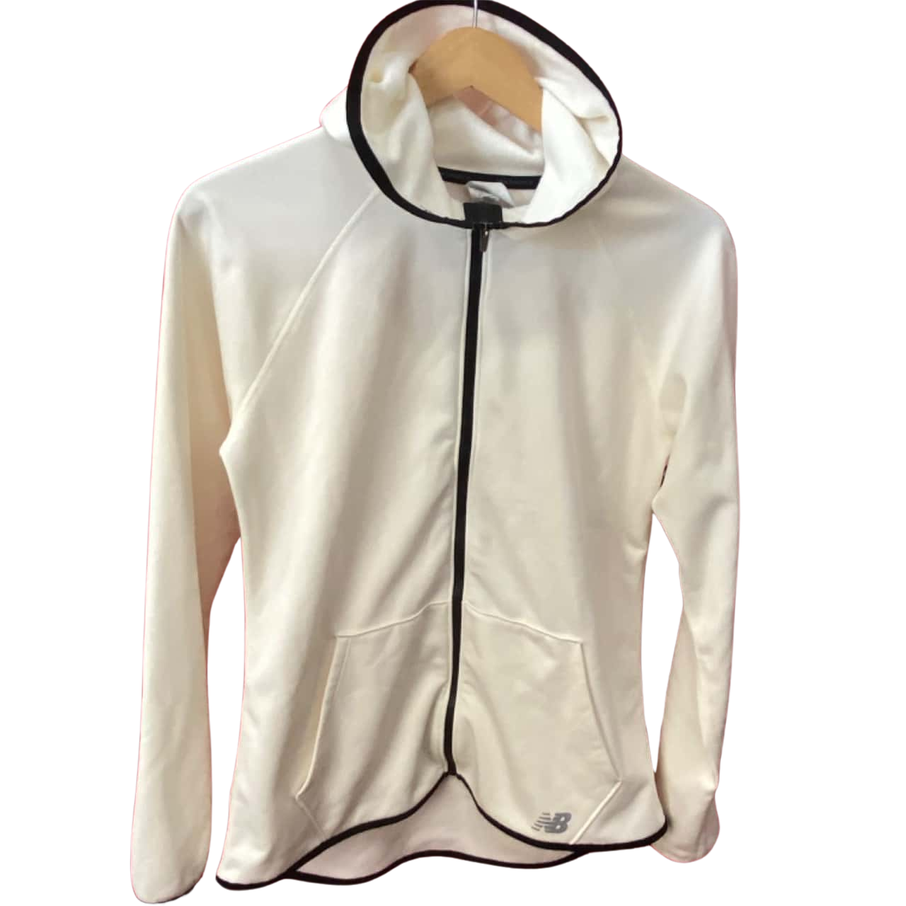 New Balance Womens Jacket Size S Front Zipper Off White (s)