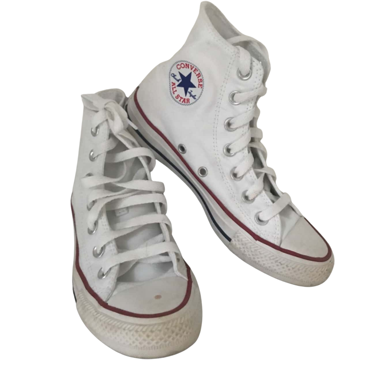 Converse Unisex Size 3 / 5 White Canvas Ankle Tops