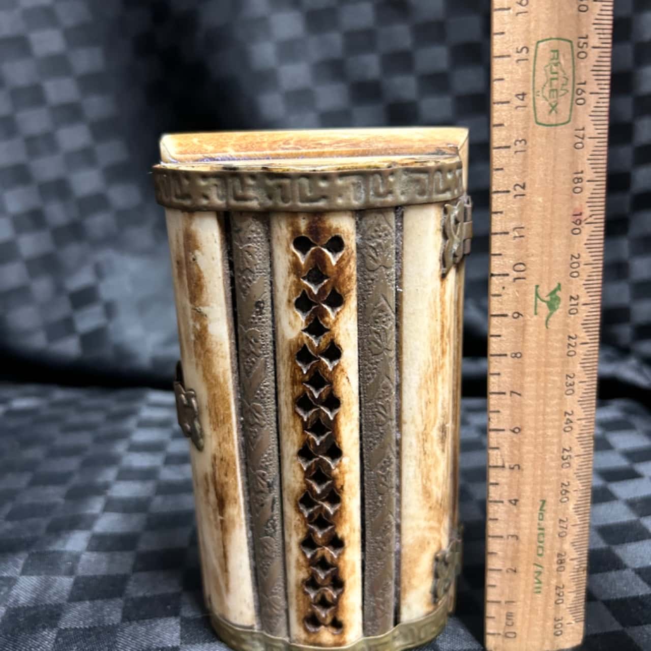 Medium Carved Bone Trinket Box, Jewellery Box, Vintage, Boho, Unique ...