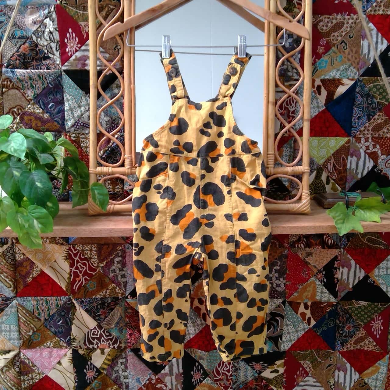 Kip&Co X Cotton On Kids Animal Print Overalls Size 2 (s)