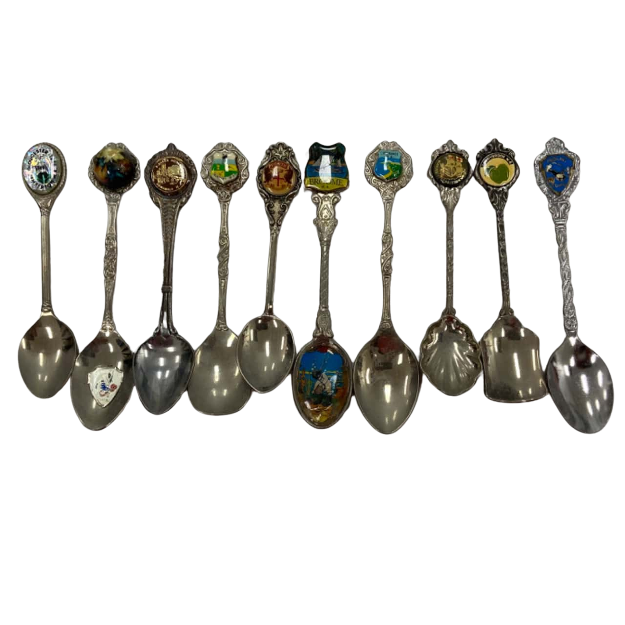 Collectible Souvenir Spoons Set of 10 Lot 2 of 3