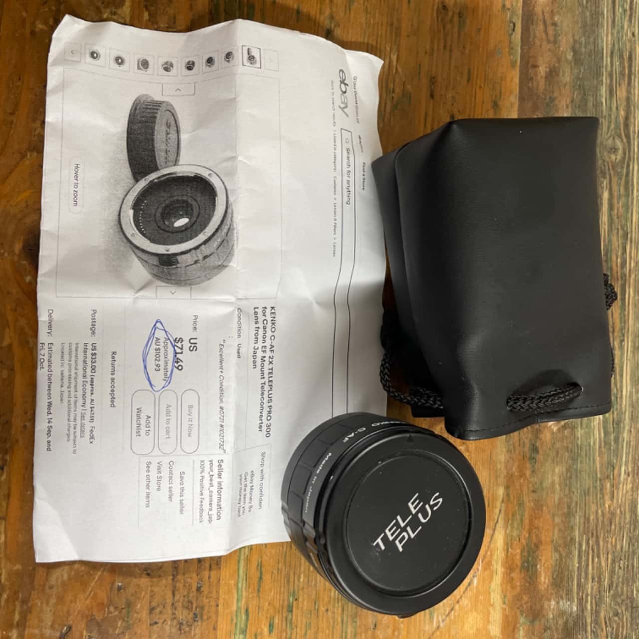 Kenko C-AF 2X Teleplus pro 300 for canon (s)