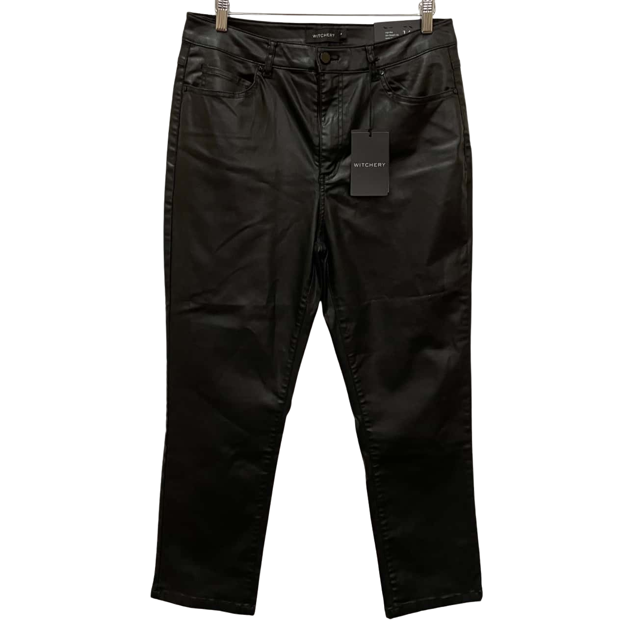 Witchery Black Coated Slim Straight Leg High Rise Ankle Grazer Denim ...