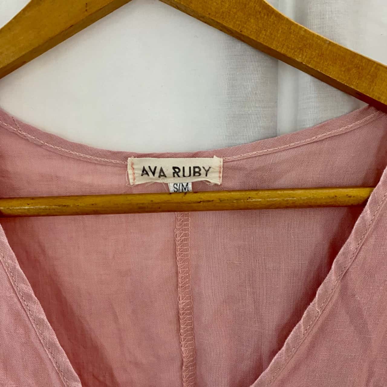 Ava Ruby Babydoll Pink Linen Size S/M(s)