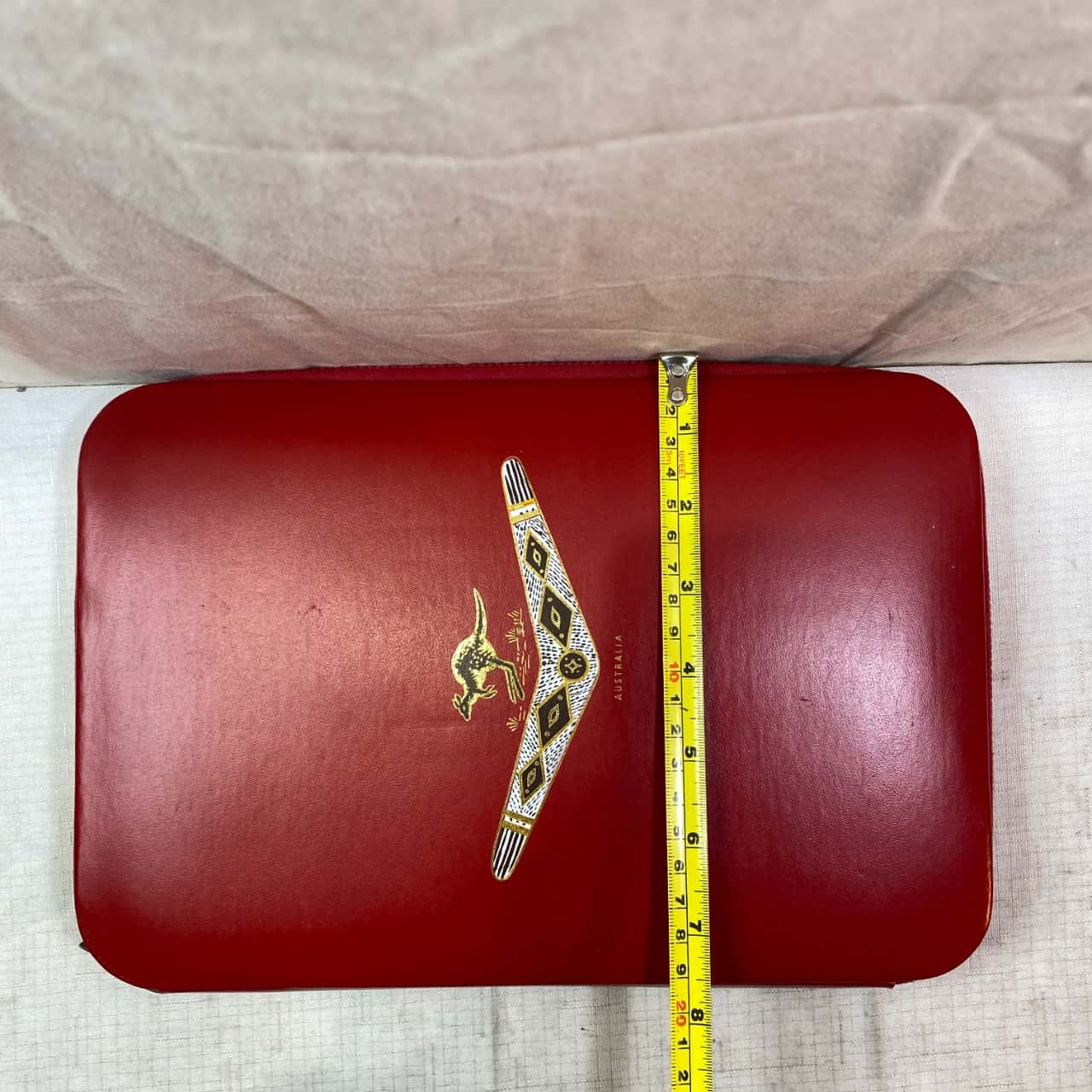 Vintage 1970 Vermont Red Vinyl Stat Folder