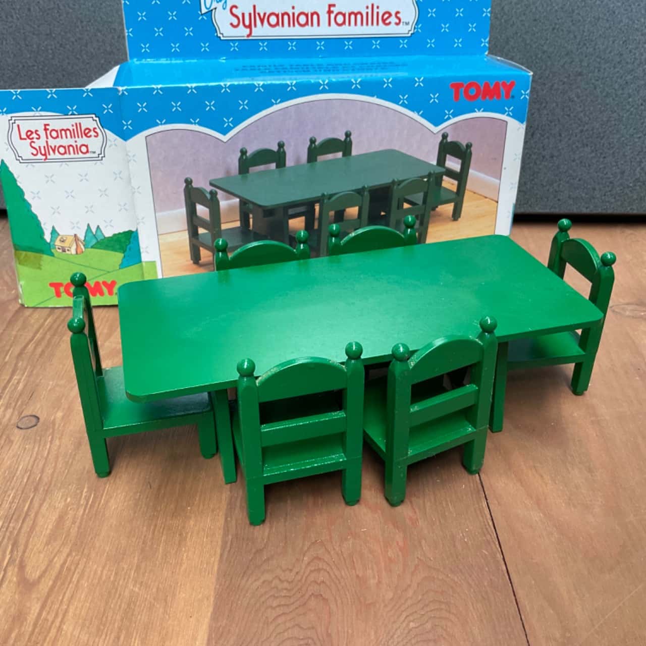 Vintage Sylvanian Families Family Table and Chairs, boxed 1986(s)