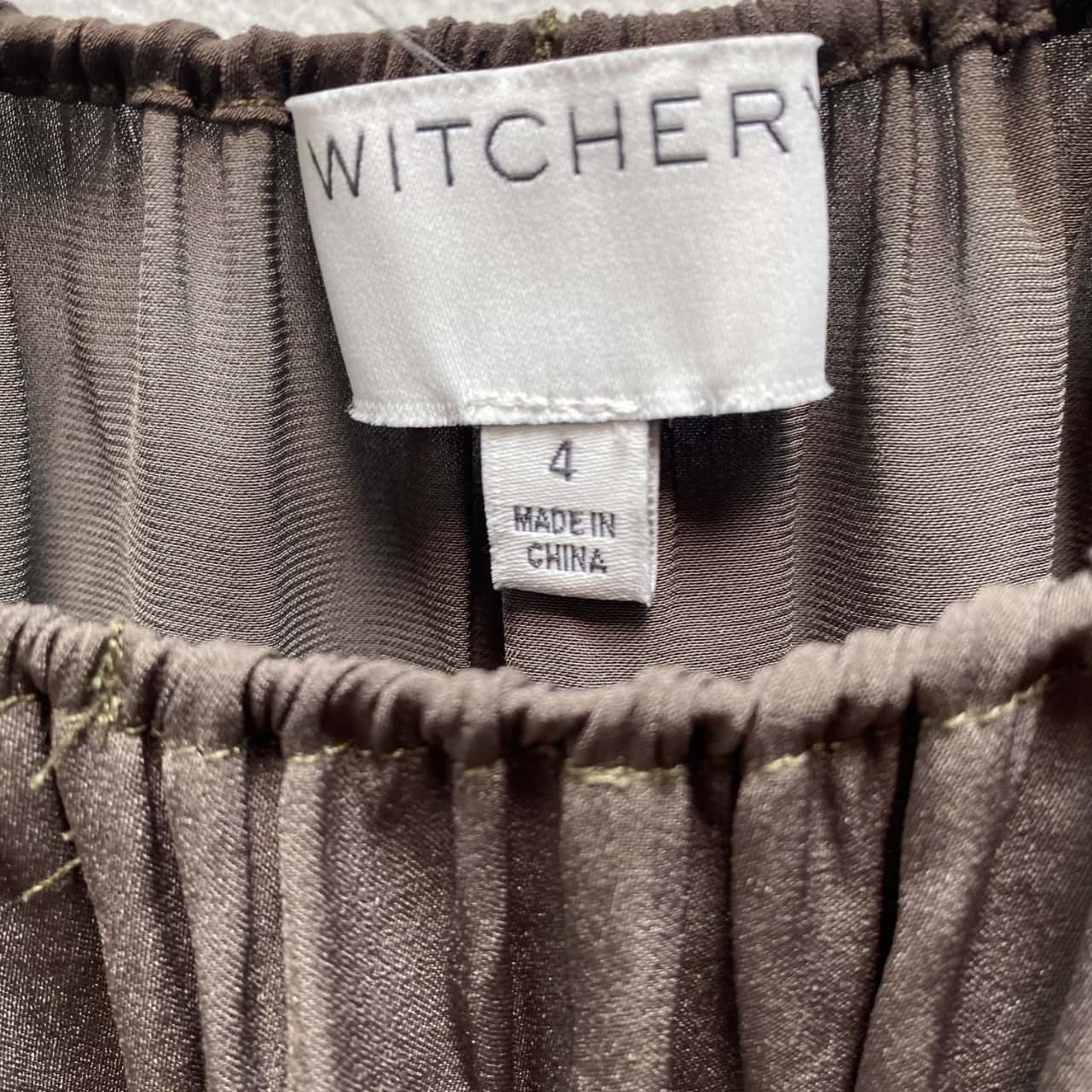 Witchery Womens Size 4 Green Sleeveless Top