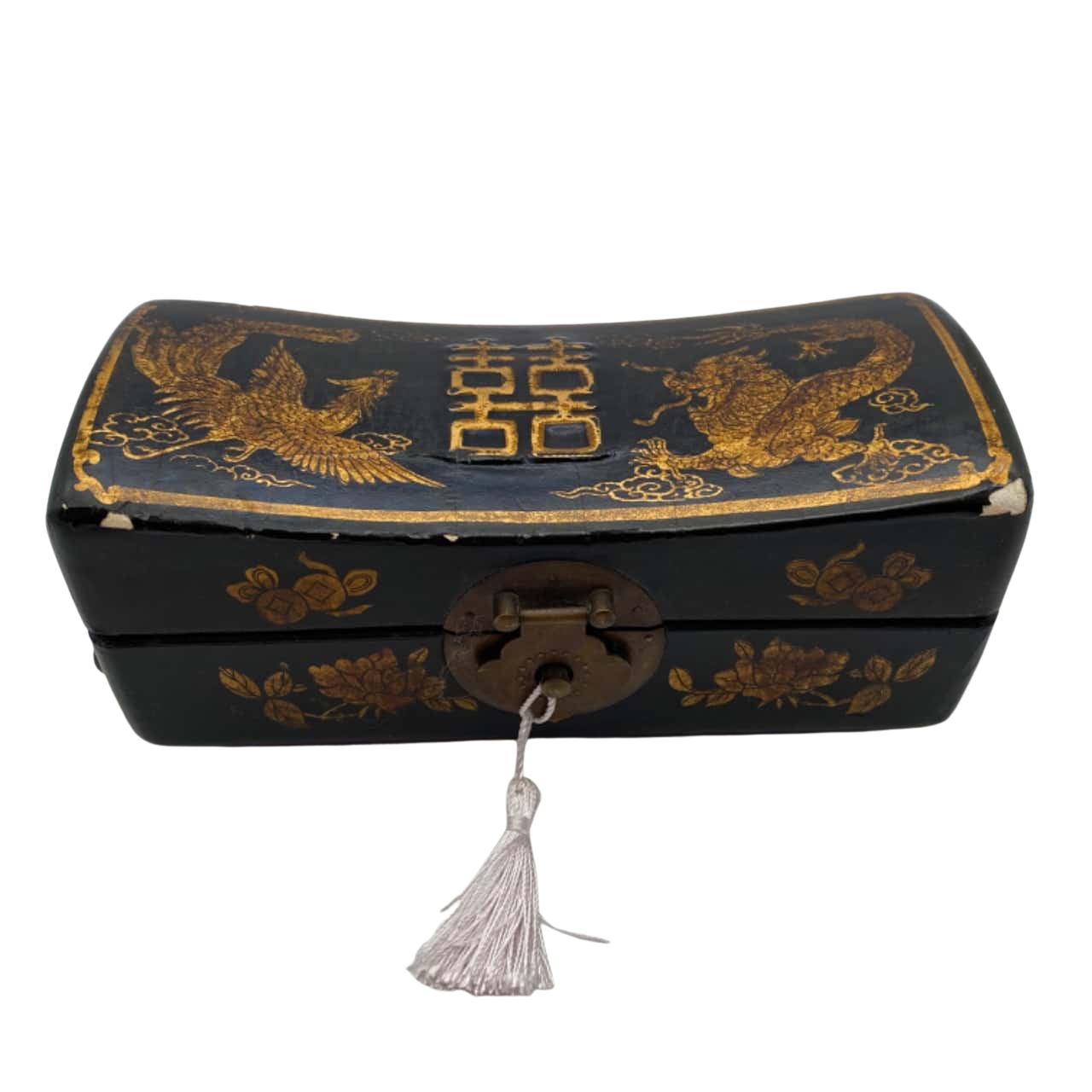 Vintage Chinese Lacquered Pillow Box(s)
