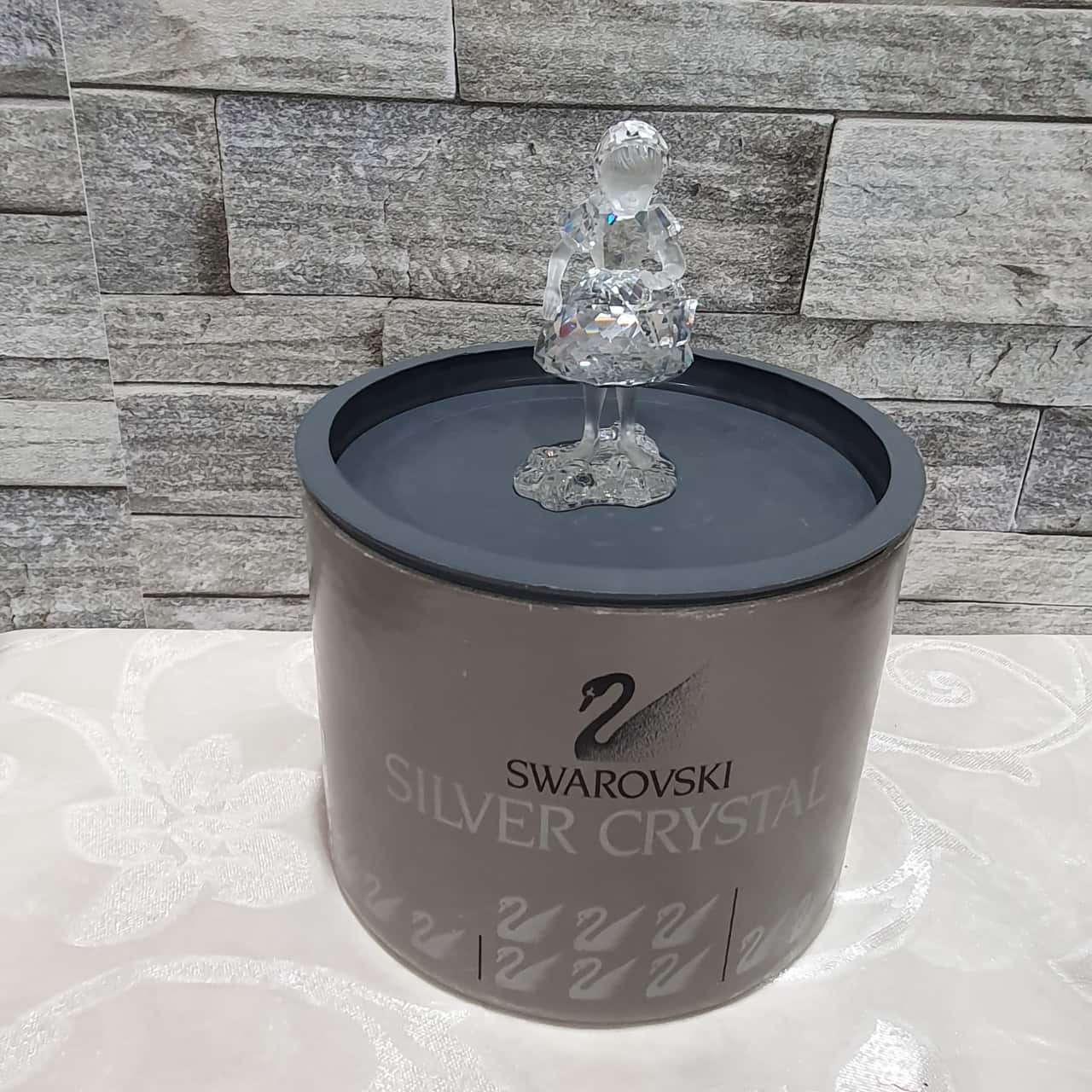 Swarovski Sliver Crystal Figurine Red Riding Hood with Basket (s)