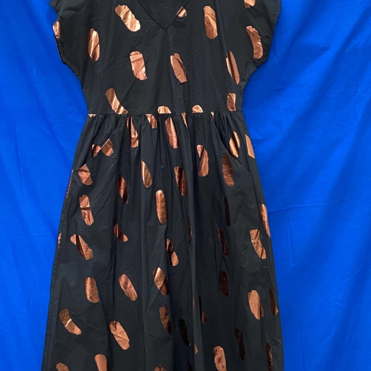 ELK Womens Size 10 Maxi Dress Black / Gold (s)