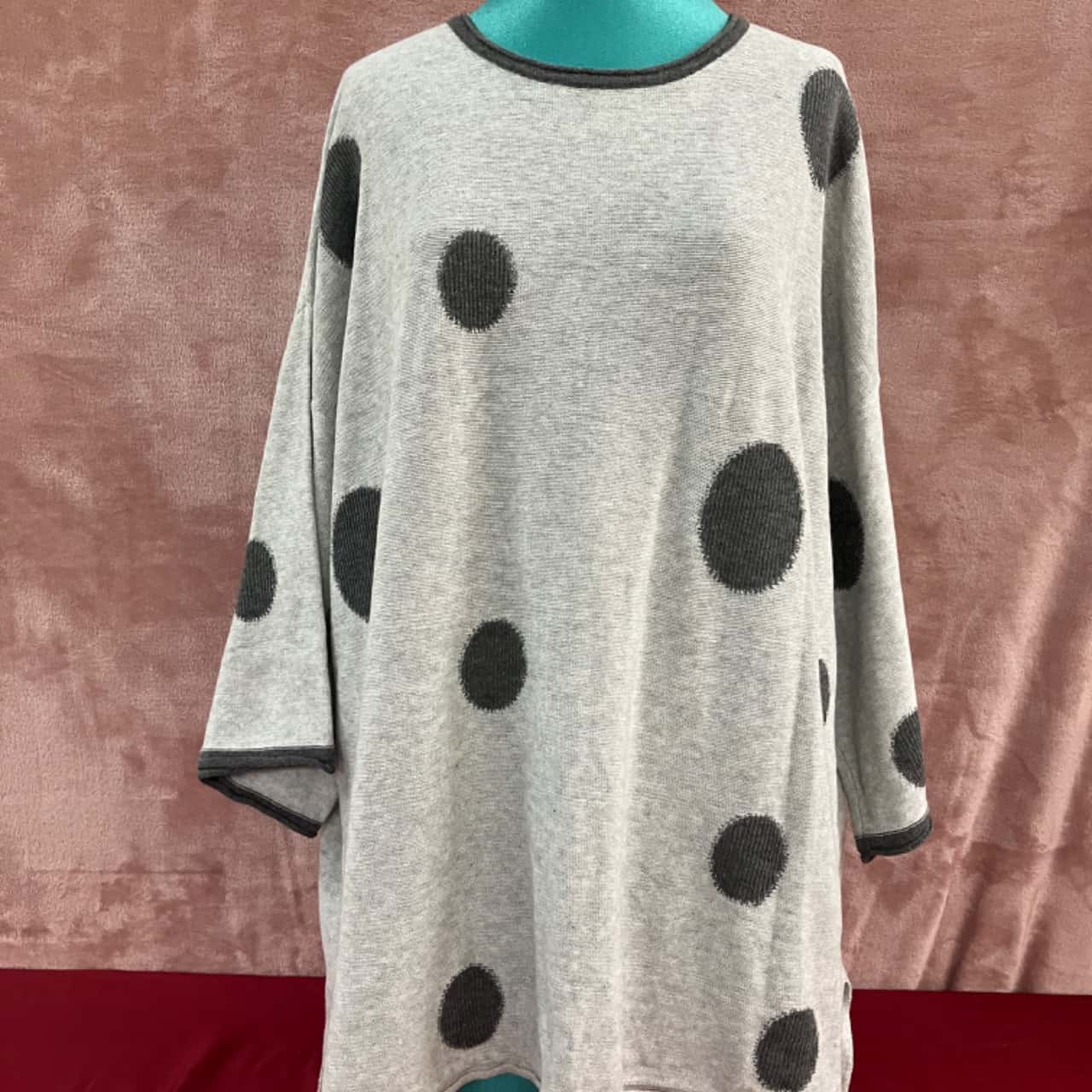 Cafe Latte Australia Women's Size L / M Silver / Black Spot Jacquard ...
