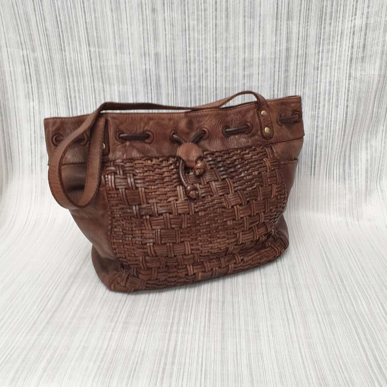 Colorado Super Smart & Classic Dark Brown Leather Bucket Style /Tote ...