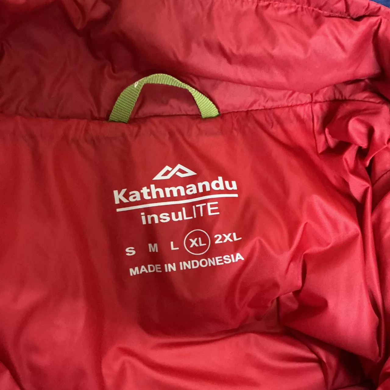 Kathmandu Mens Size XL Winter Jacket Navy Blue / Red (s)