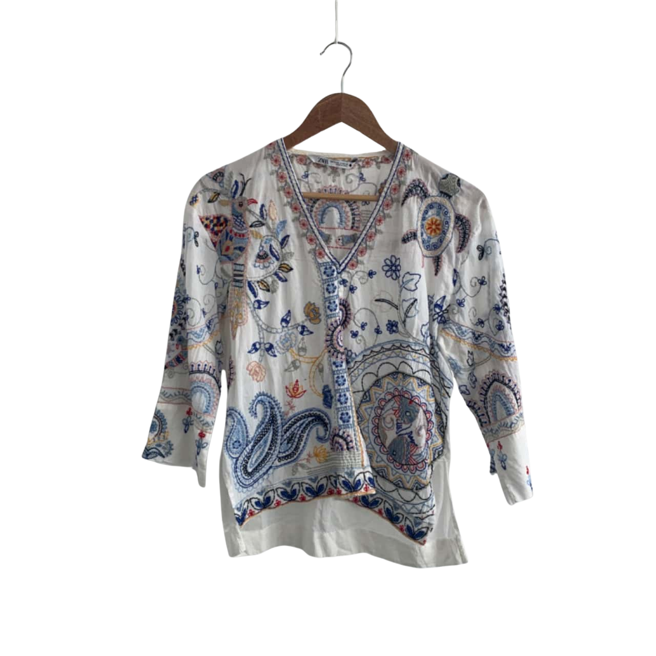 Zara Small Embroidered Blue Top(s)