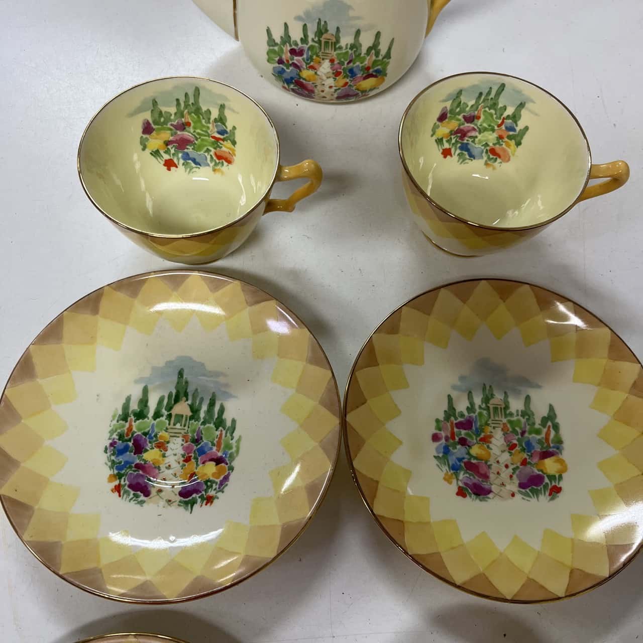 Crown Staffordshire Made in England Tea set for 2 - Vintage and RARE