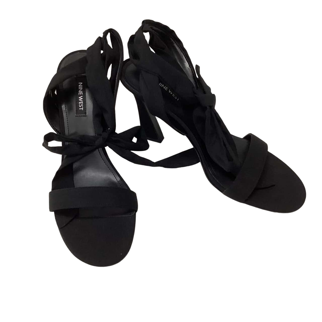 Nine West Womens Size 8.5 Black Ankle Ribbon Tie(s)