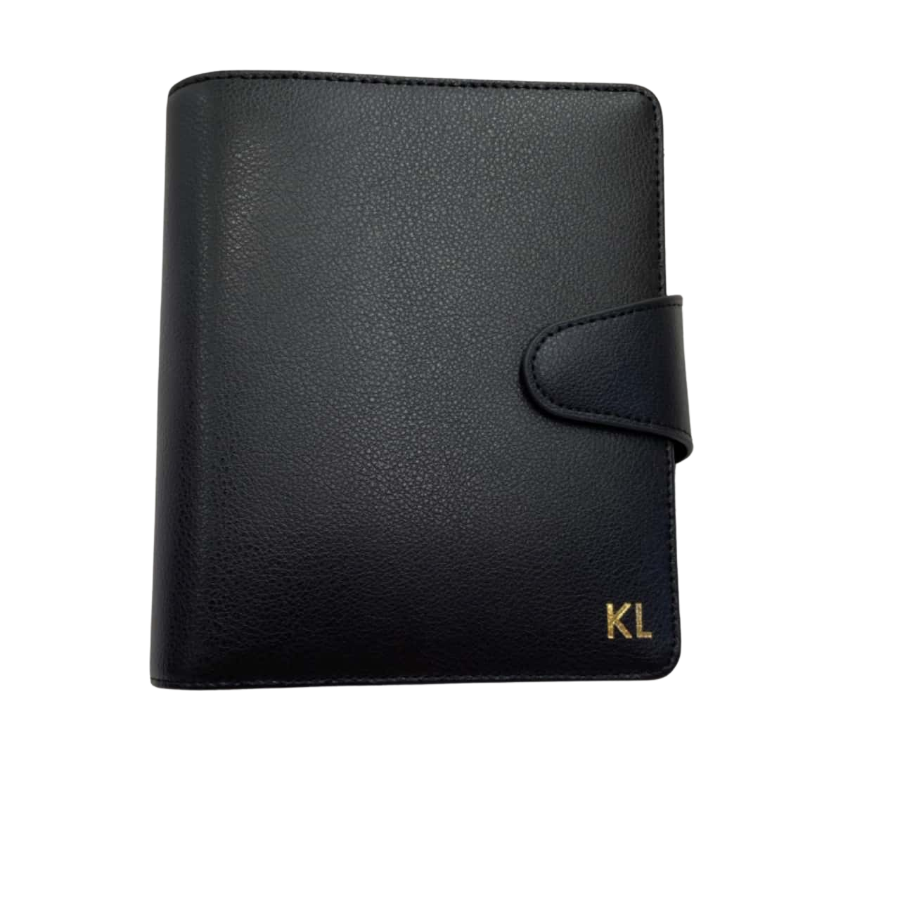 Kikki.K Personal Planner. Black Leather Handmade. 24 x 13 cms(s)