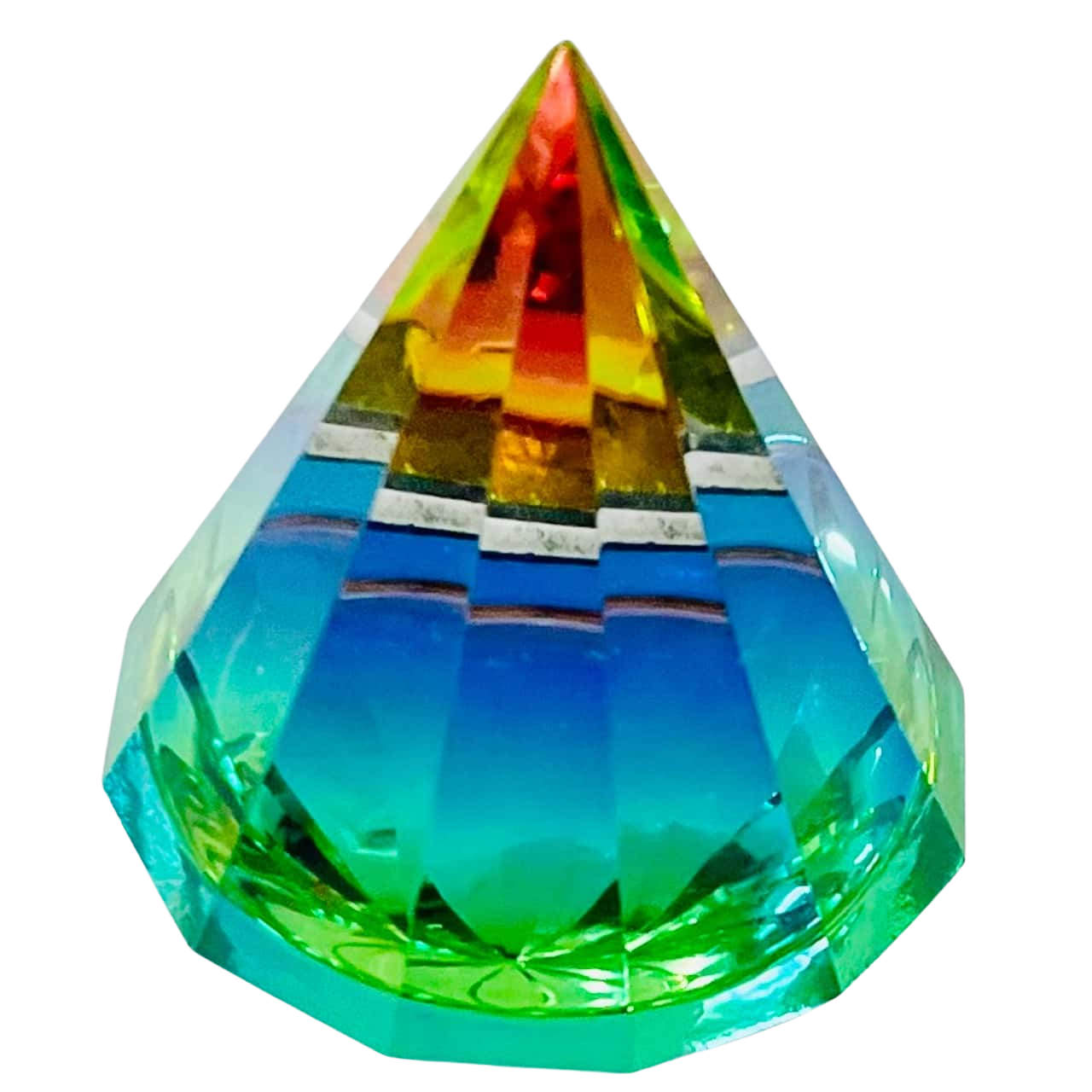 Multi-coloured Crystal Prism Paper Weight(s) - Used Very Good | Salvos ...