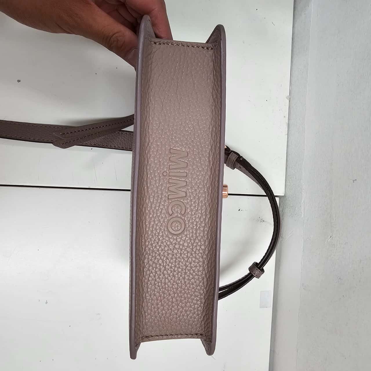 Mimco Womens Turnlock Sling Bag Beige / Nude (As New)(s)