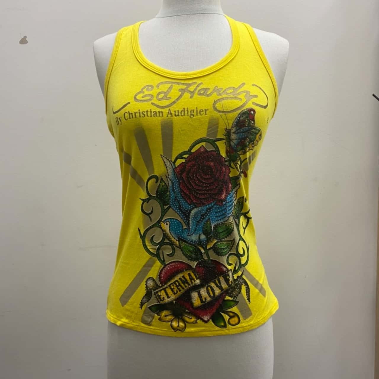 "ED HARDY" (STYLE) - Eternal Love Rose Singlet(s)