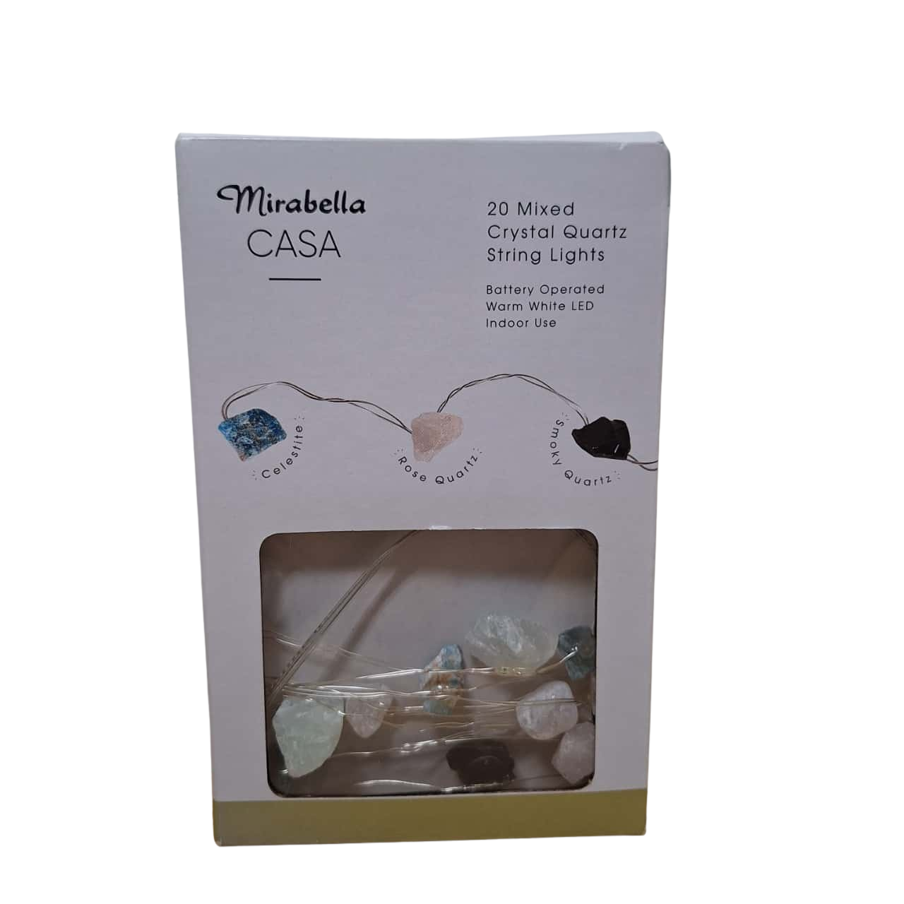 Mirabella Casa 20 Mixed Crystal Quartz String Lights