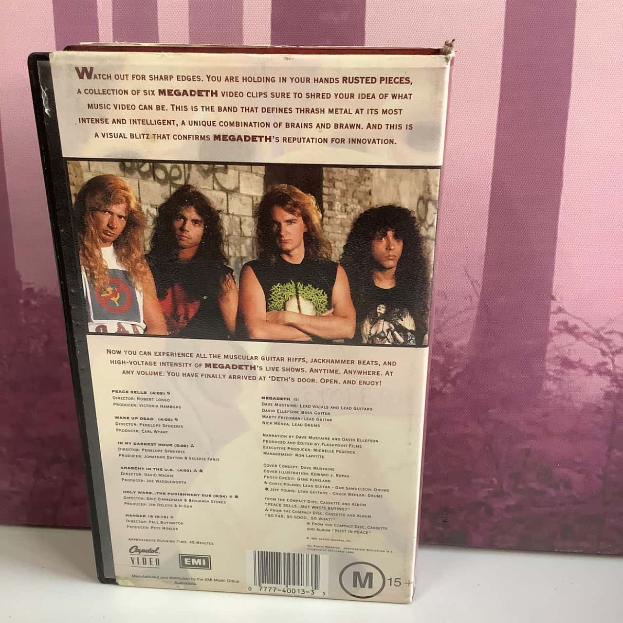 Megadeth Rusted Pieces VHS tape
