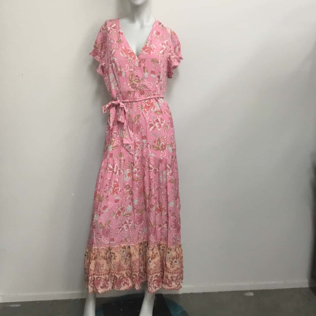 Style State Womens Size 10 Short Sleeve Dress Floral / Blush Pink(s)