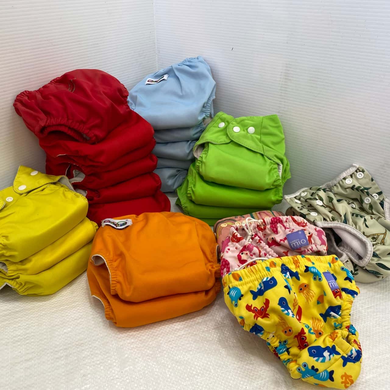 Reusable Adjustable Multi coloured Nappies x22