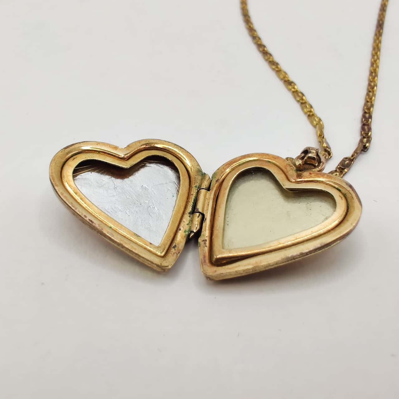 Classic Vintage Gold Plated Flat Link Chain With Rolled Gold Sunburst ...