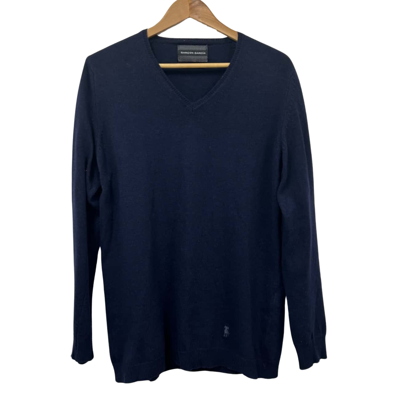 Garçon Garcia Mens Size XL Navy Blue Wool Jumper
