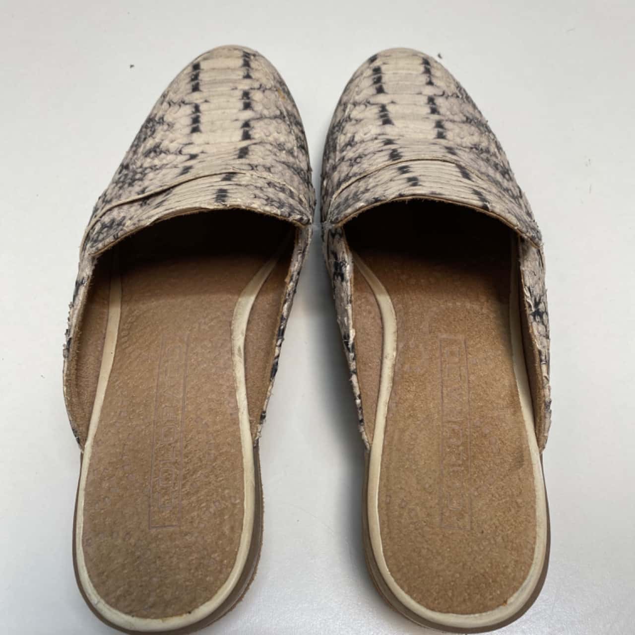 Colorado Womens Snakeskin Leather Mules