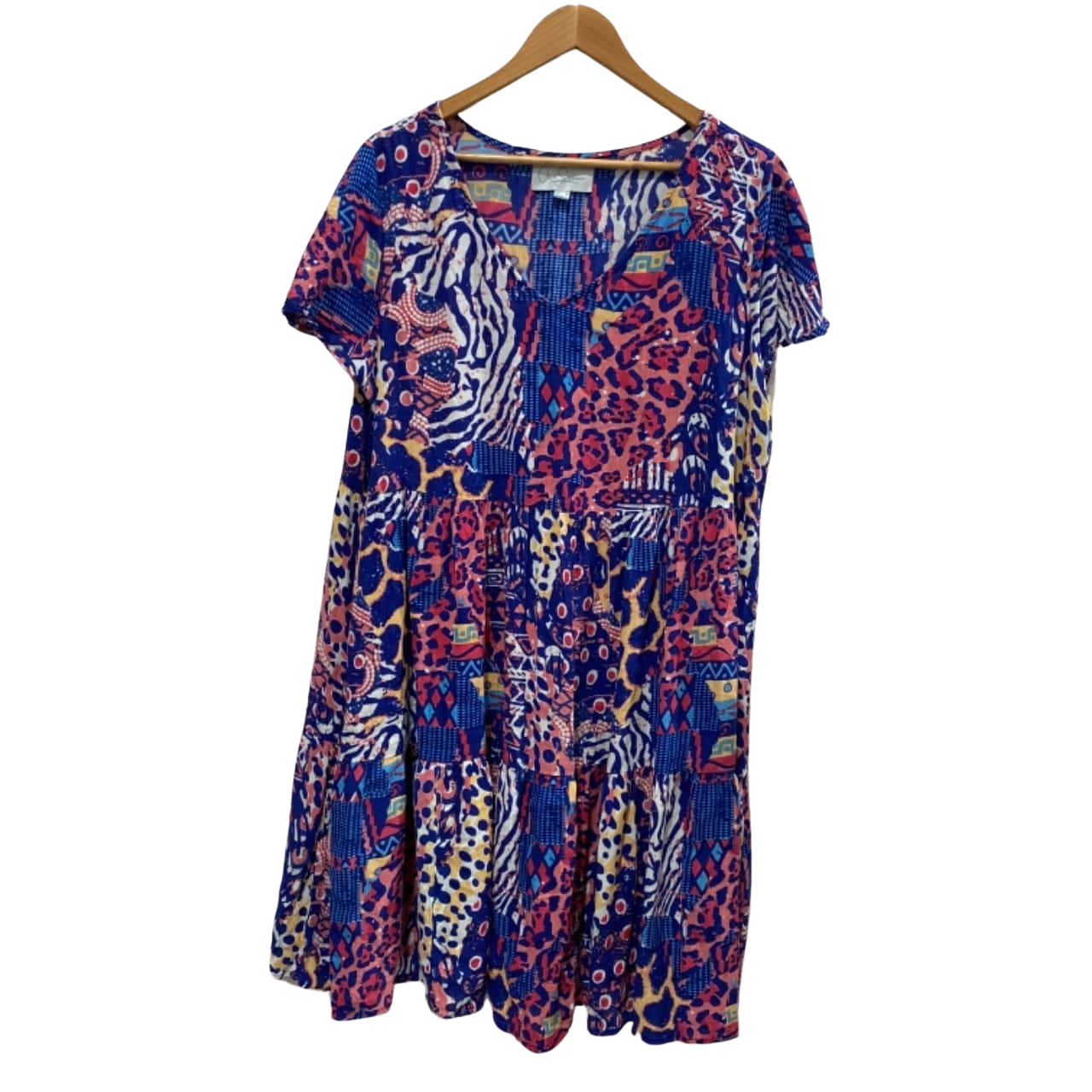 One Summer Blue/Pink/Pattern Dress Size 16 (s)