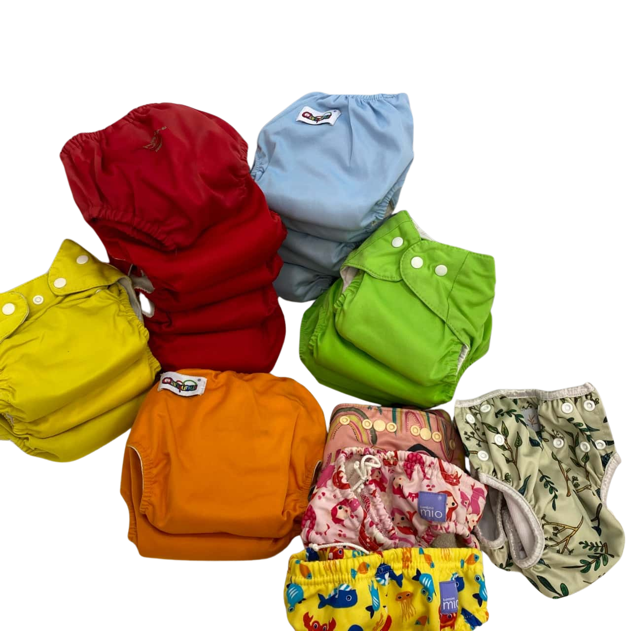 Reusable Adjustable Multi coloured Nappies x22