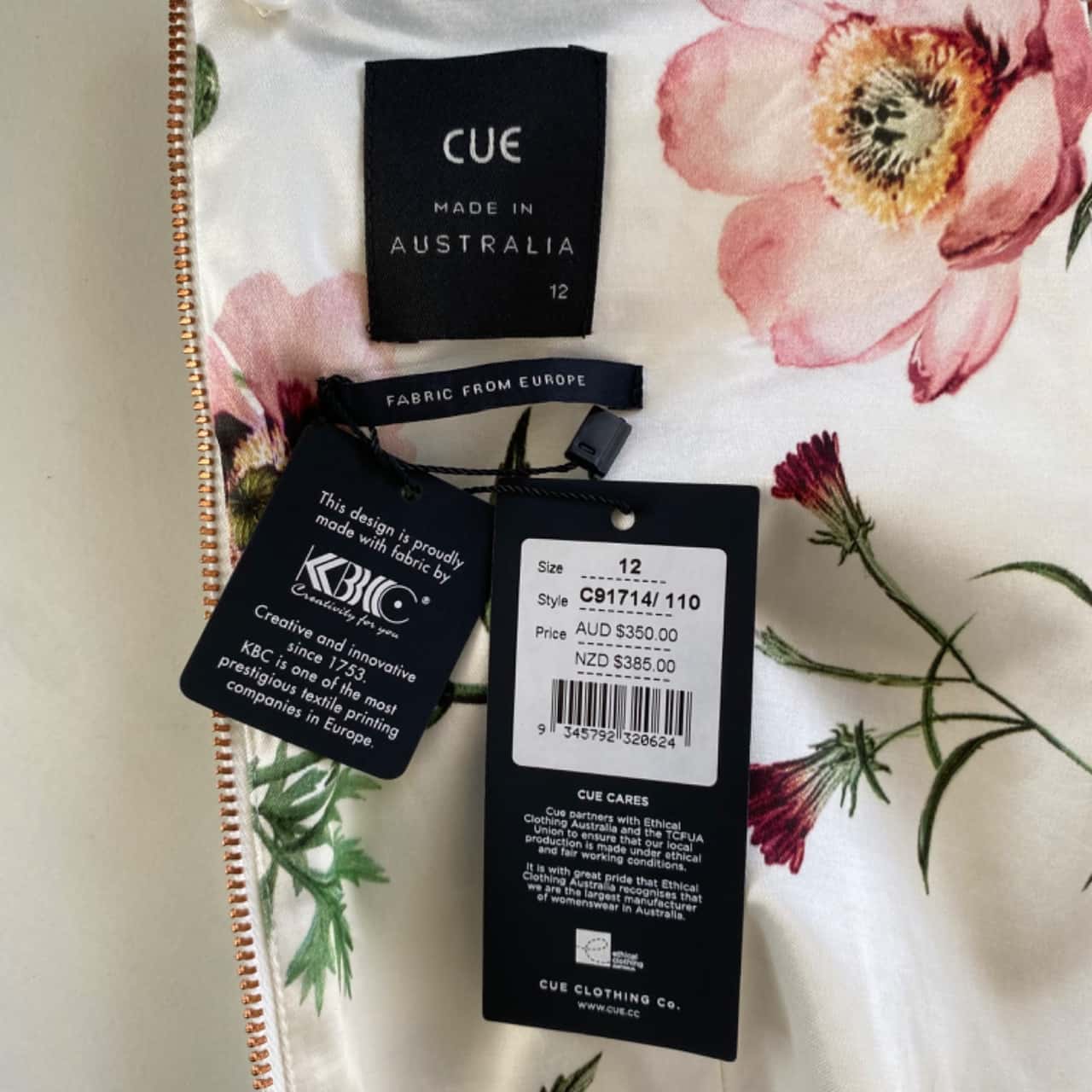 BNWT Cue Australian Made Off the Shoulder Floral Midi Dress White Size ...