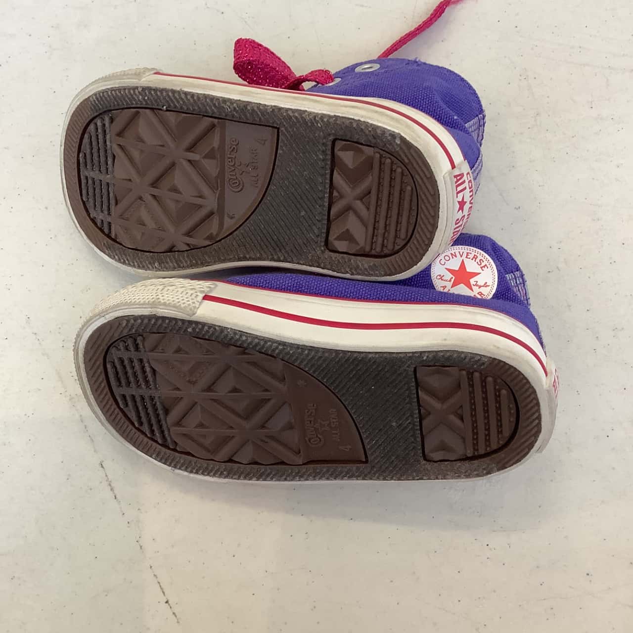 Converse Girls Size US4 yo Lace Up Sneakers Blue/White(s)