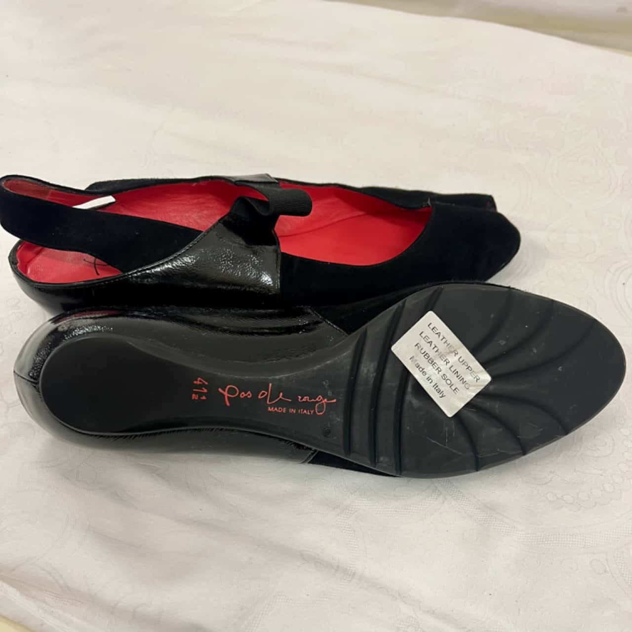 Italian Black soft leather Mary Jane Shoes Size 42(s) - Used Very Good ...