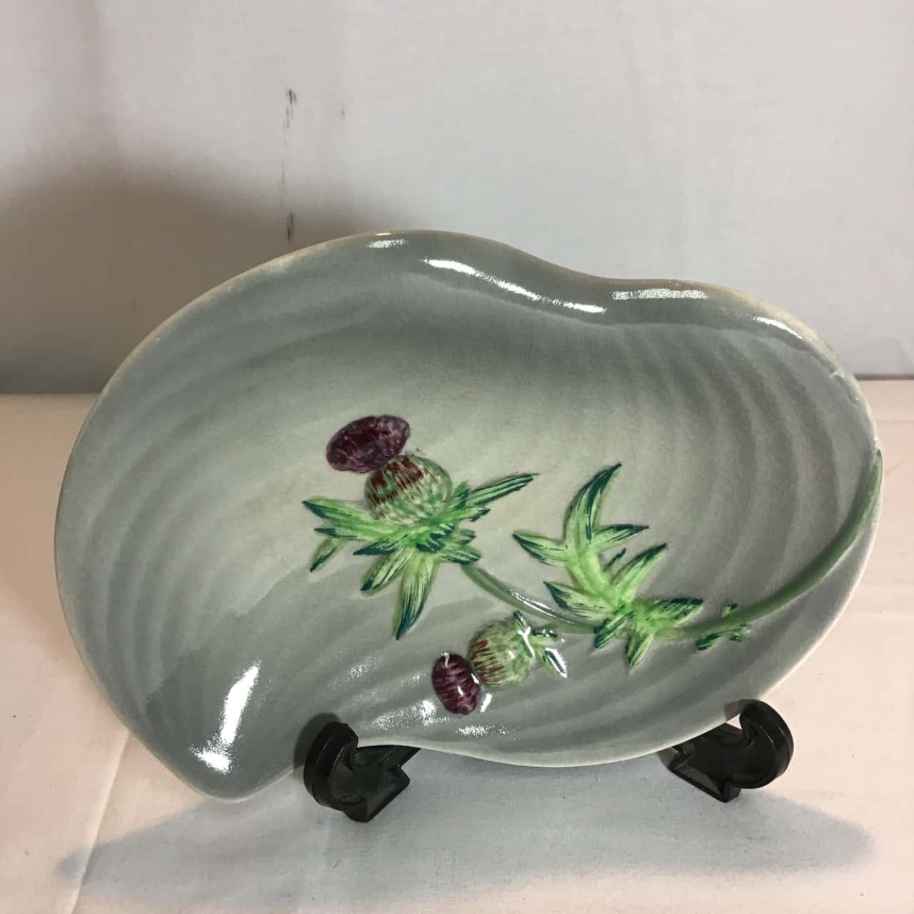 Shorter & Sons Staffordshire Porcelain dish featuring Thistles