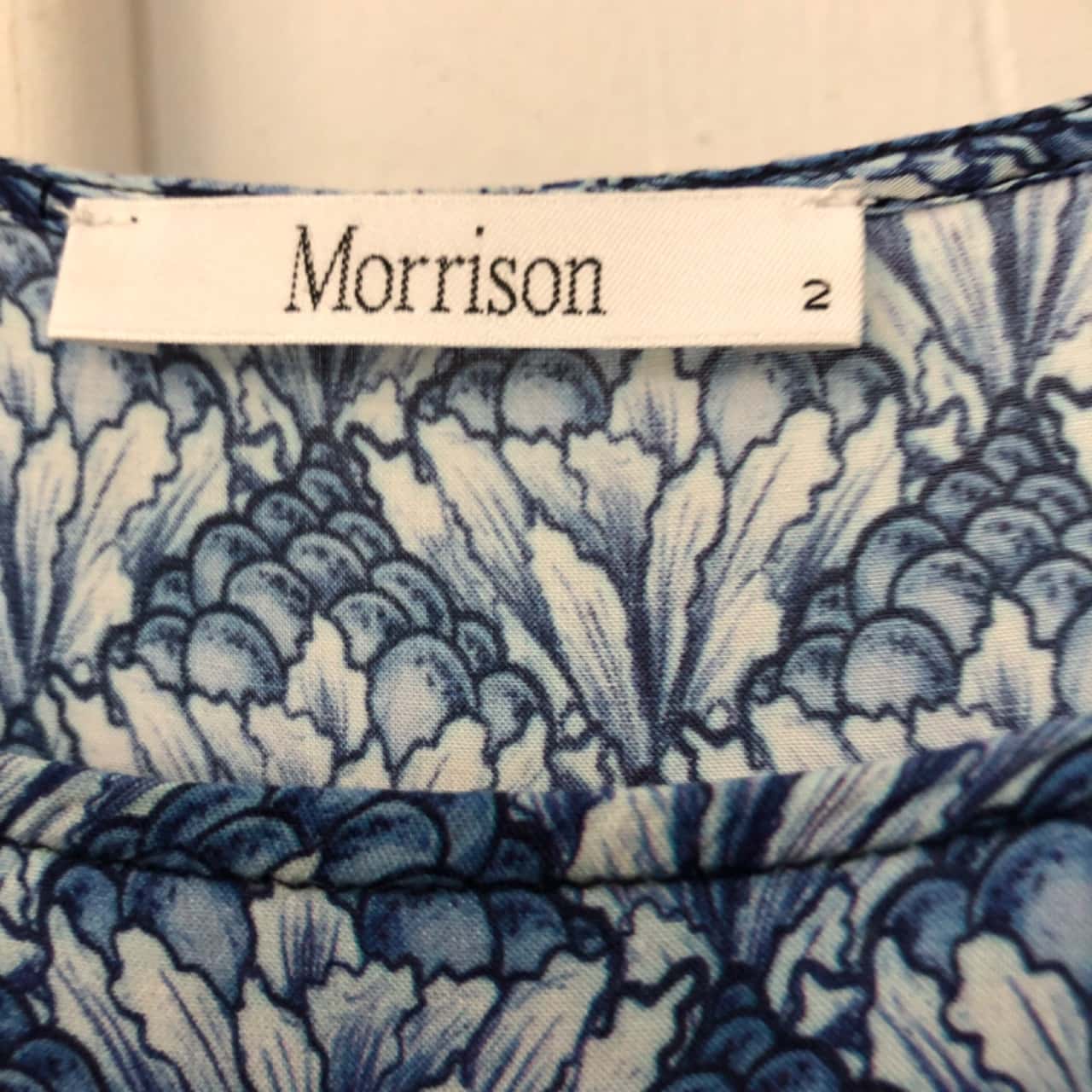 Morrison Size 2(10) Shoestring Strap Blue dress(s)