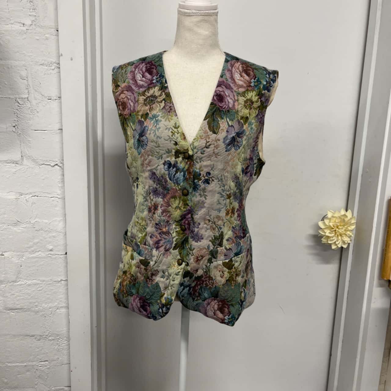 Vintage Laura Ashley floral Tapestry Vest/waistcoat(s)