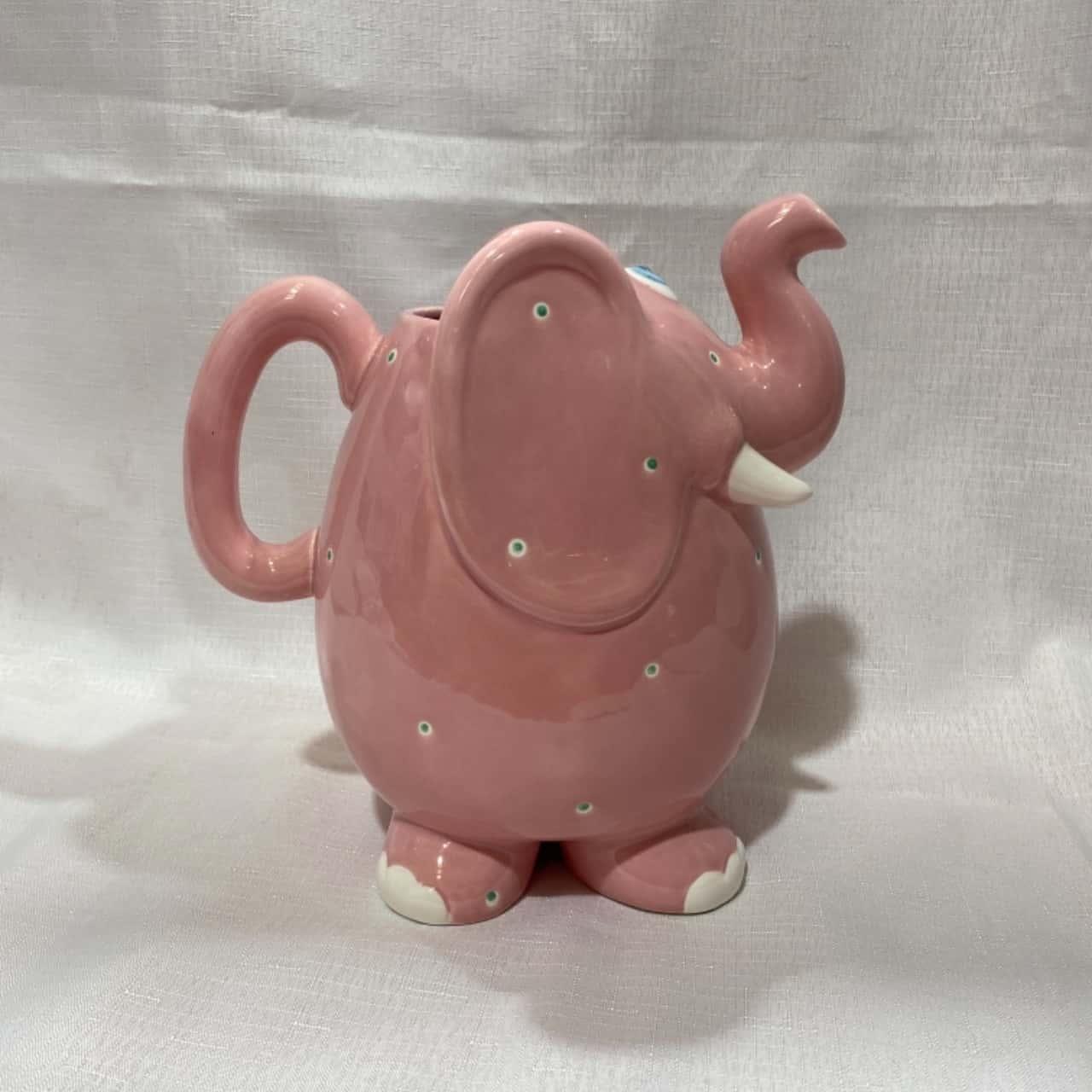 Vintage 1985 Fitz And Floyd Pink Elephant Pitcher