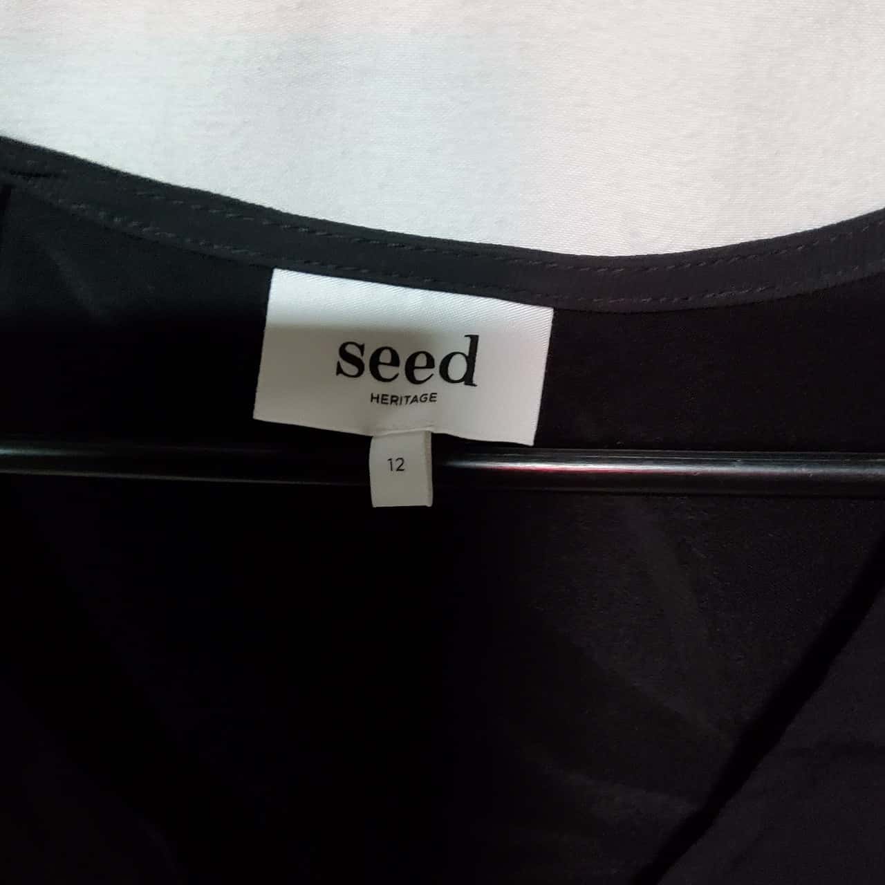 Seed Womens Top Size 12 Black (s)