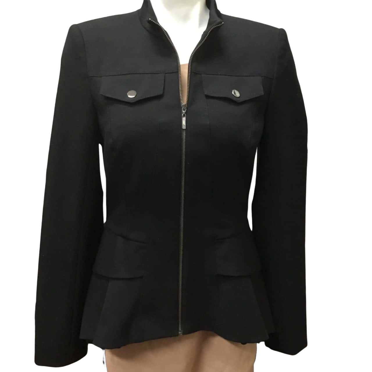 Cue Womens Size 8 Front Zipper Black Jacket(s)