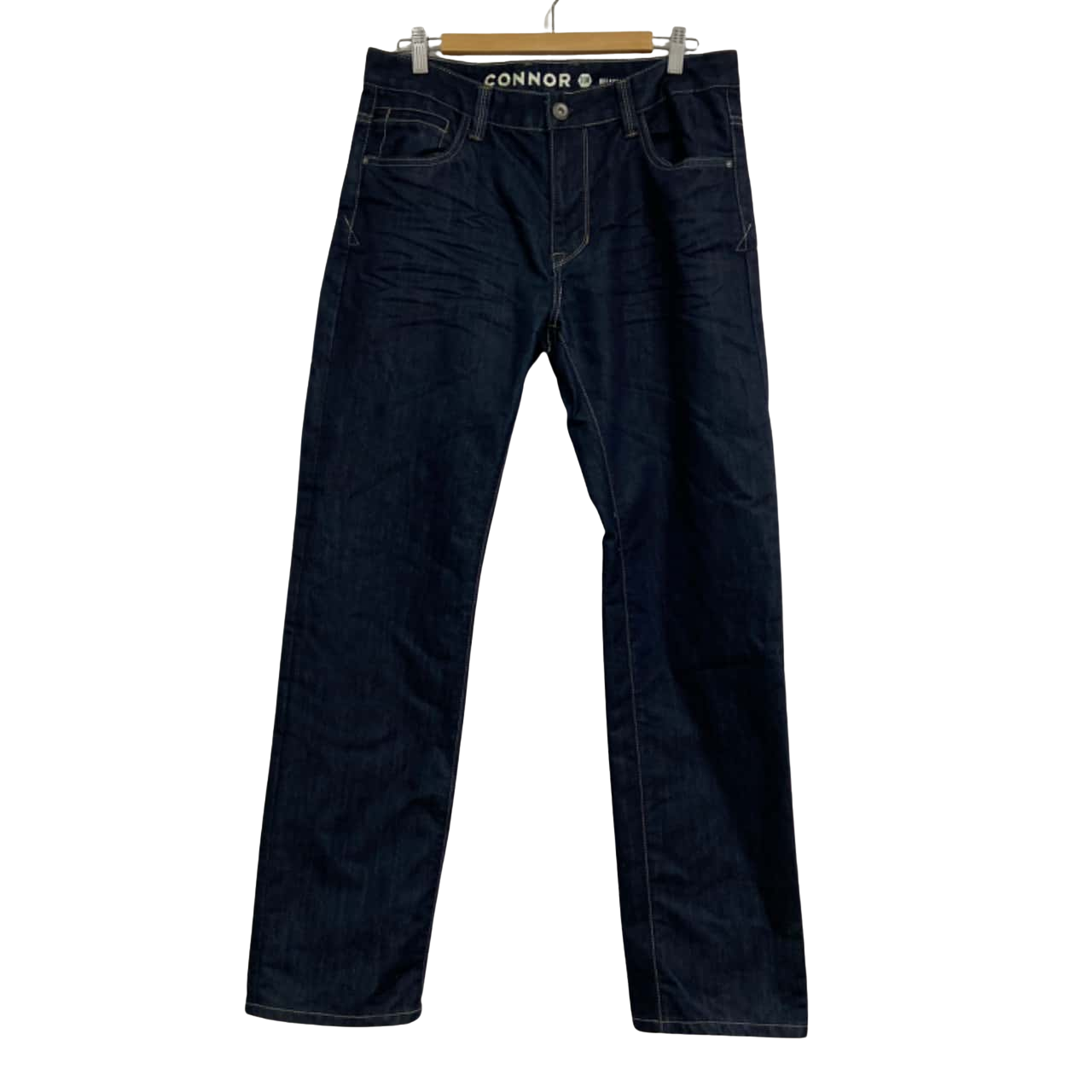 Connor Mens Relaxed Jeans Size 33R Dark Blue(s)
