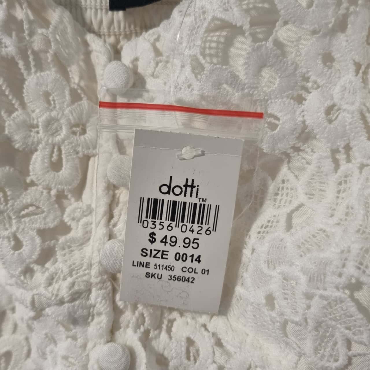 Dotti New With Tags Top Womens Size 14 White RRP $49(s)