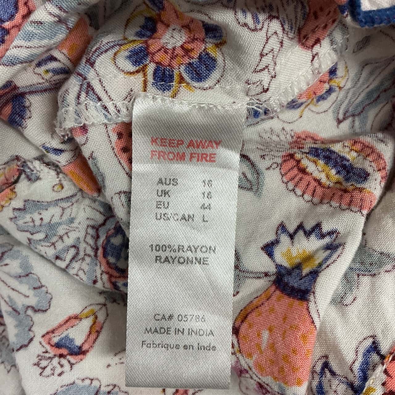 Orientique Womens Size 16 Midi Dress Multicoloured / Pattern (s)