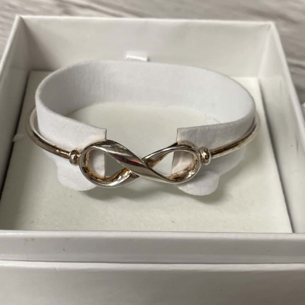 Sterling silver infinity bangle (s)