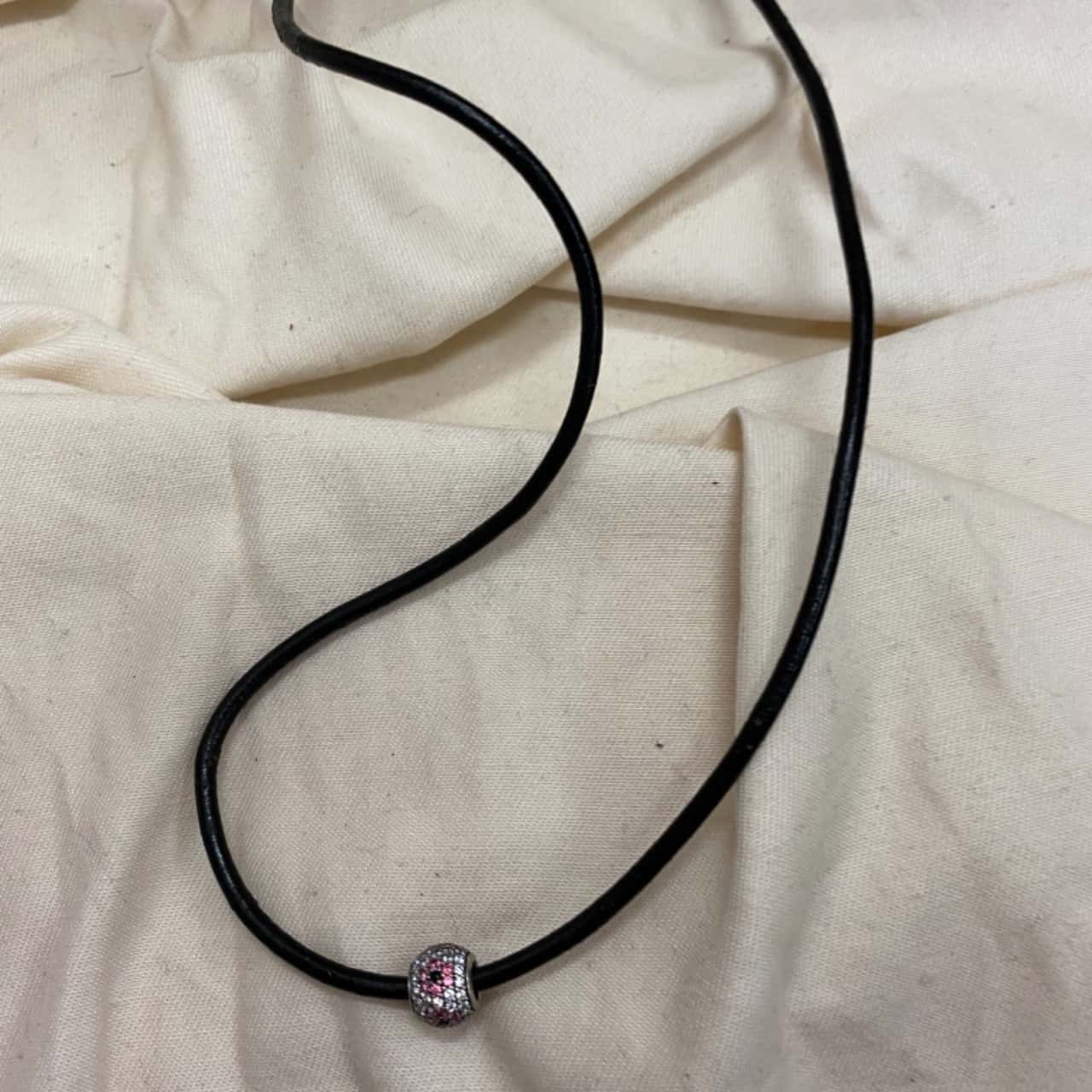 Pandora Womens Flower Bracelet Charms / Necklaces Pink / Silver 5925(s)