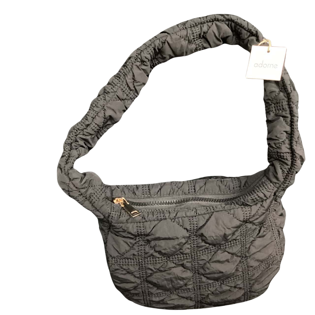 Adorne Shoulder Handbag Quilted Black (s)
