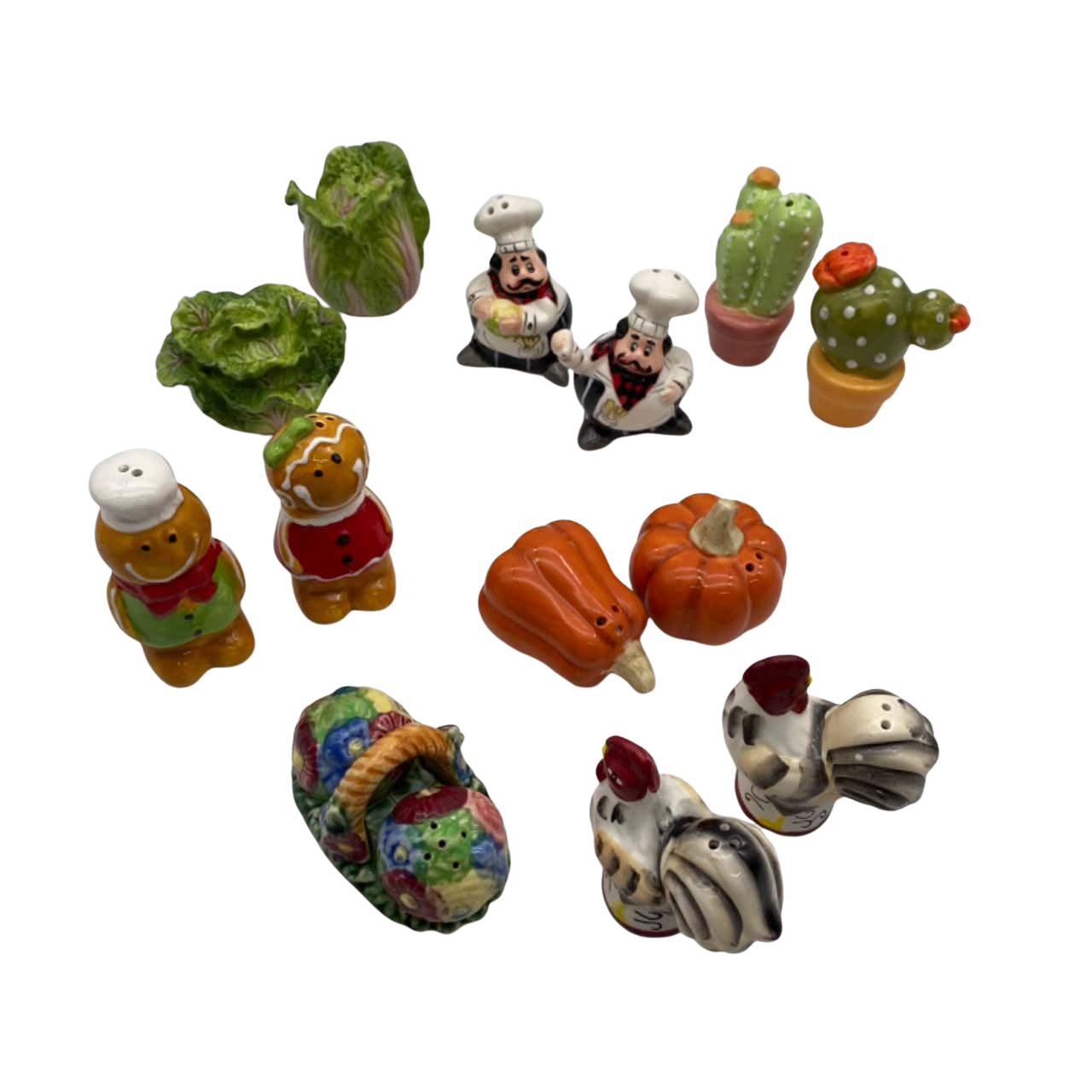 7 Pairs of Quirky Salt & Pepper Shakers(s)