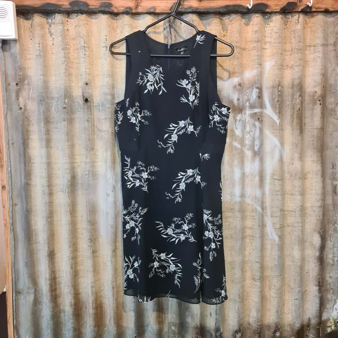 Basque Womens Dress Size 12 Blue / Floral (s)
